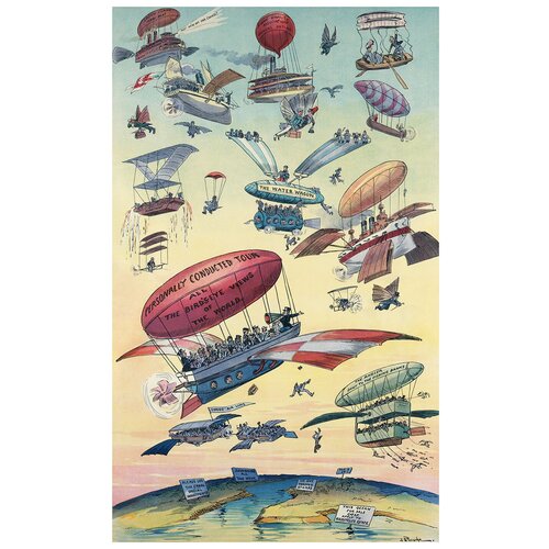 Постер / Плакат / Картина Большие воздушные шары 50х70 см в подарочном тубусе