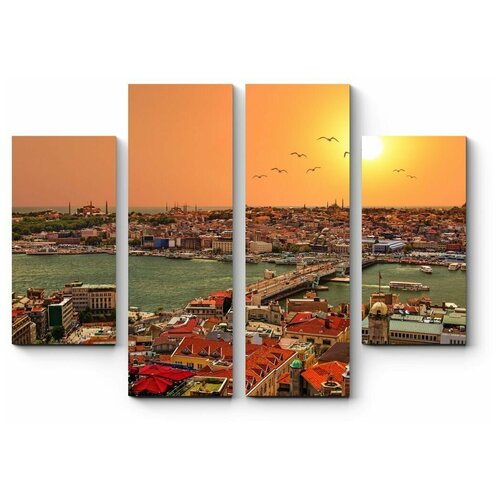 Модульная картина Панорама солнечного Стамбула 150x113