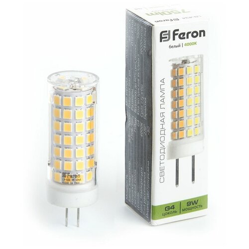 Лампа светодиодная Feron LB-434 38144, G4, JCD, 9 Вт, 4000 К