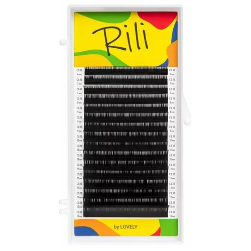 Ресницы черные Rili, микс 0.07/D 8-15мм (16 линий)