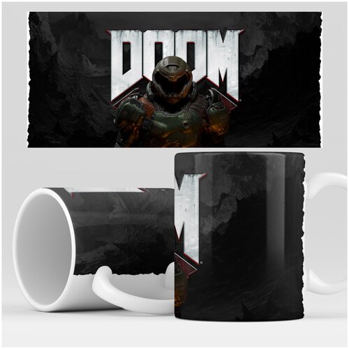 Кружка ROCKET с принтом "Doom" игра