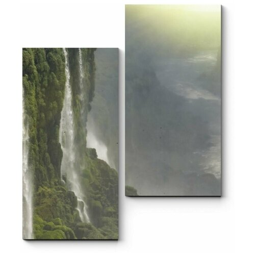 Модульная картина Мохнатый водопад 40x50