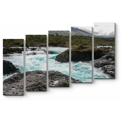 Модульная картина Водопады в чилийском национальном парке 130x91
