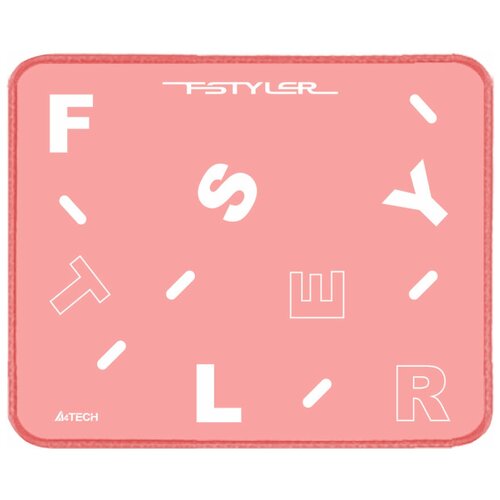 Коврик для мыши A4TECH FStyler FP25 (S) розовый/белый, ткань, 250х200х2мм [fp25 pink]