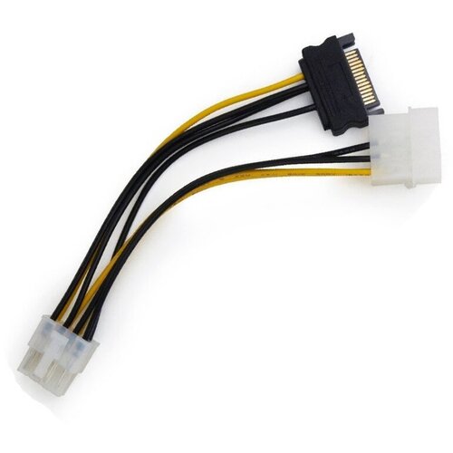 Переходник питания для видеокарт SATA+Molex - 6/8pin Orient c578