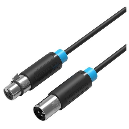 Кабель Vention XLR M - XLR F (BBFB), 1.5 м, 1 шт., черный