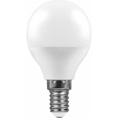Лампа светодиодная LED 7вт Е14 теплый шар 25478 FERON