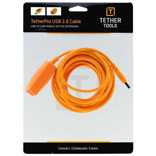 Tether Tools Кабель-удлинитель Tether Tools TetherPro USB 2.0 to USB Female Active активный 5m Orange (CU1917)