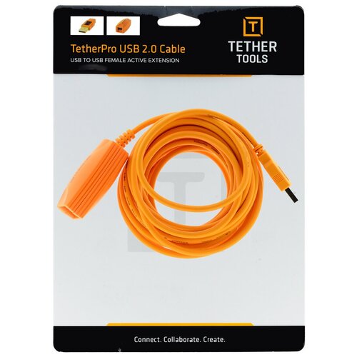 Кабель-удлинитель Tether Tools TetherPro USB 2.0 to USB Female Active активный 5m Orange (CU1917)