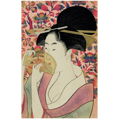 Постер / Плакат / Картина Портрет японской женщины 50х70 см в подарочном тубусе