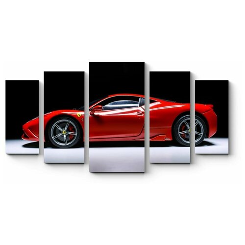 Модульная картина Ferrari 458 красная100x55