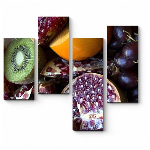 Модульная картина Экзотические фрукты 114x107