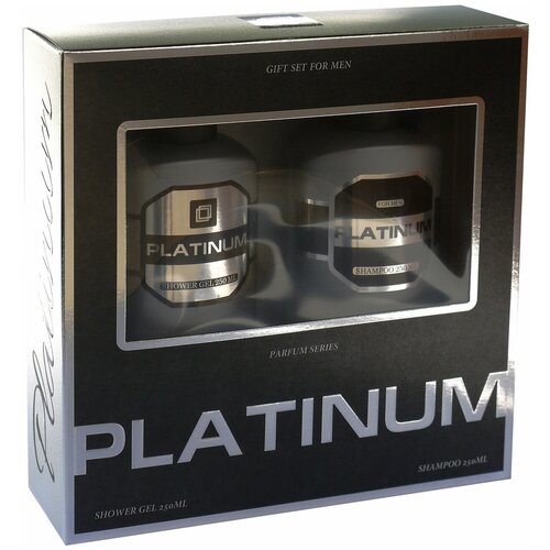 Набор средств для гигиены подарочный мужской (шампунь+гель для душа) Platinum