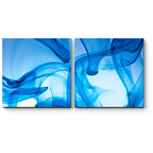 Модульная картина Многогранный синий 170x85