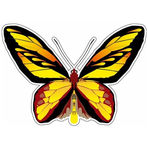 Наклейка декоративная Бабочка 12x8 см