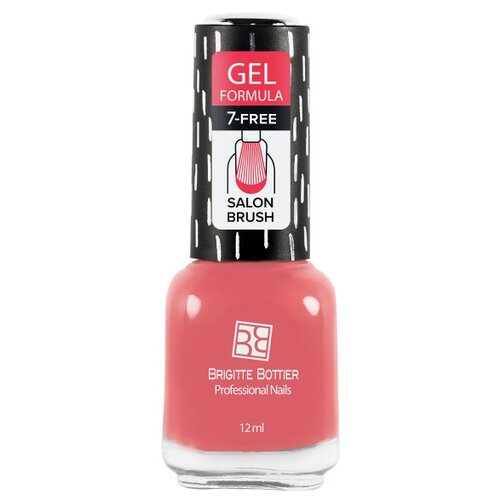 Brigitte Bottier Лак для ногтей Gel Formula, 12 мл, тон 09 розовый