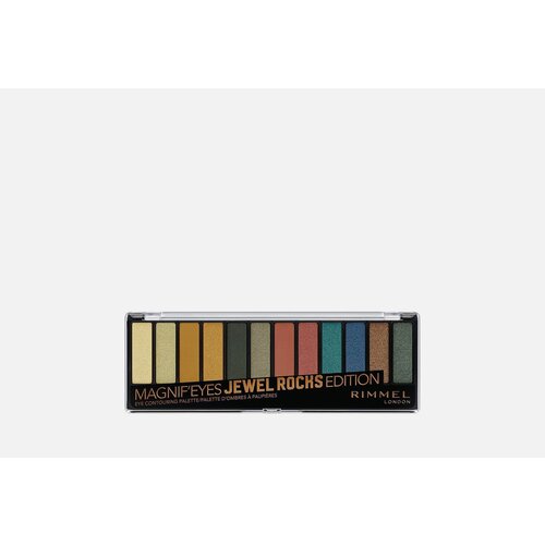 Rimmel Magnif'eyes Palette, Палетка из 12 оттенков для век оттенок 009 Gewel rocks