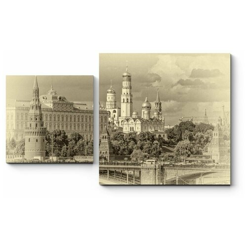 Модульная картина Черно-белая Москва70x42