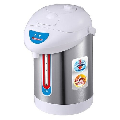 Термопот SAKURA SA- 352 WS (750 Вт, 3.0 л) нерж. корпус