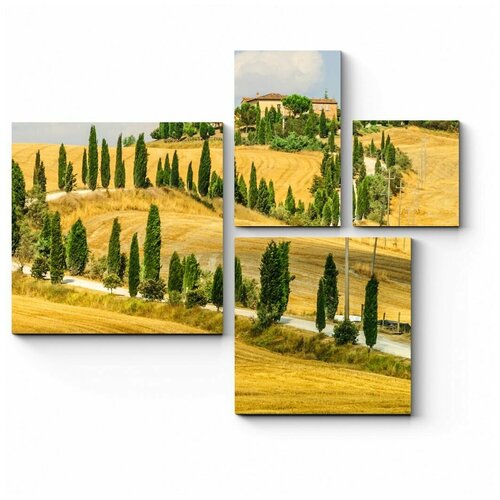 Модульная картина Старая ферма в Тоскане 152x127
