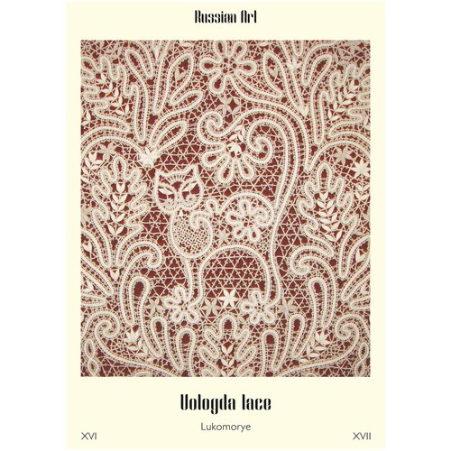 Постер / Плакат / Картина Вологодское кружево - Выставочный плакат Лукоморье 40х50 см в подарочном тубусе