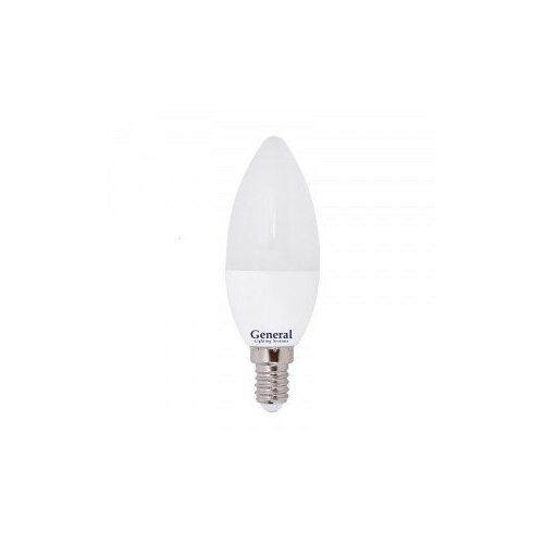 Светодиодная LED лампа GENERAL свеча E14 8W 2700K 2K 35x105 пластик/алюмин. 638200 (упаковка 10 штук)