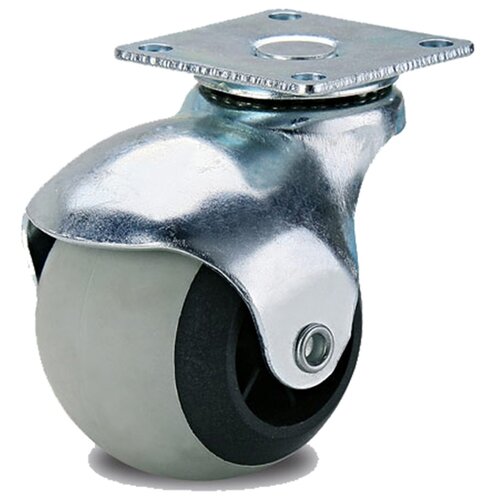 Поворотное колесо Brante 50 мм на площадке шар серая резина 104203 16177522
