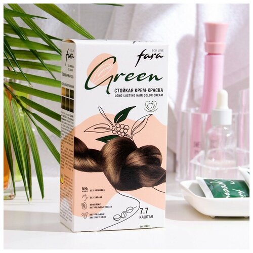 Fara Краска для волос FARA Eco Line Green 7.7 каштан, 125 г