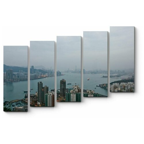 Модульная картина Пробуждающийся Гонконг170x119
