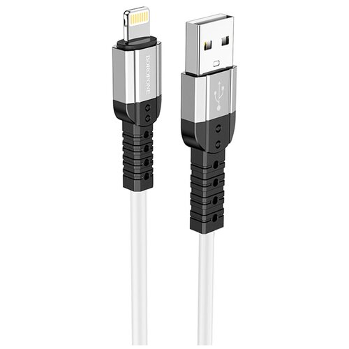 Кабель USB Lightning 8Pin BOROFONE BX64 Silicone 2.4A 1м белый