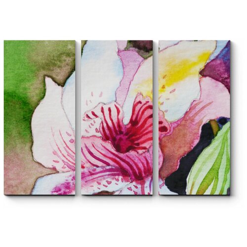 Модульная картина Изумительные переходы цвета орхидеи 100x72