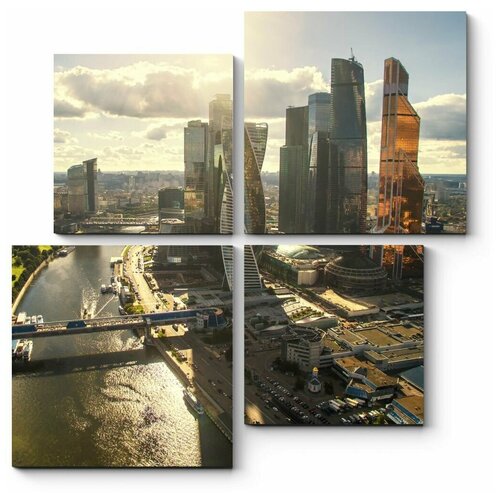 Модульная картина Международный бизнес центр. Москва 60x60