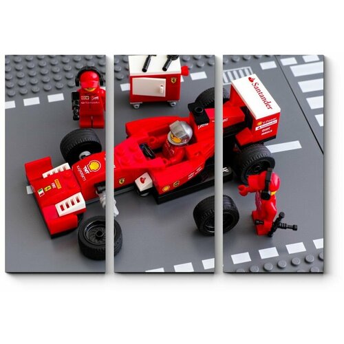 Модульная картина Lego команда Ferrari F14 T гоночный автомобиль80x57