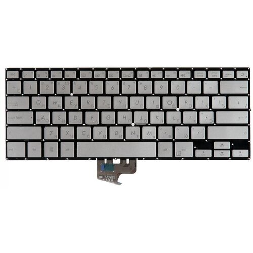 Клавиатура для ноутбука Asus NX500, NX500JK серебряная
