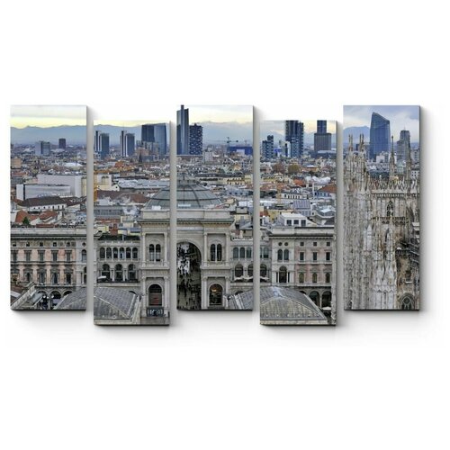 Модульная картина Панорама потрясающего Милана 200x116