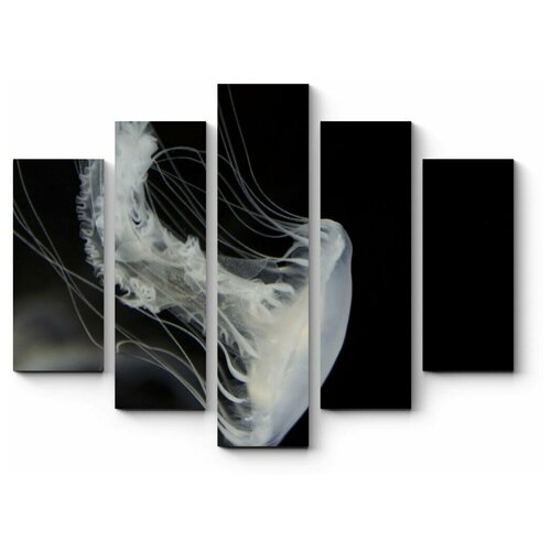 Модульная картина Белая медуза 135x108