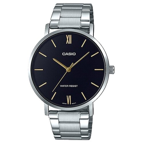 Наручные часы CASIO Collection MTP-VT01D-1B, черный, серебряный