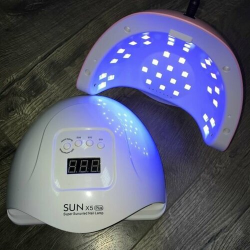 UV+LED лампа для сушки маникюра "SUN-X5-Plus" белая, 80 Вт