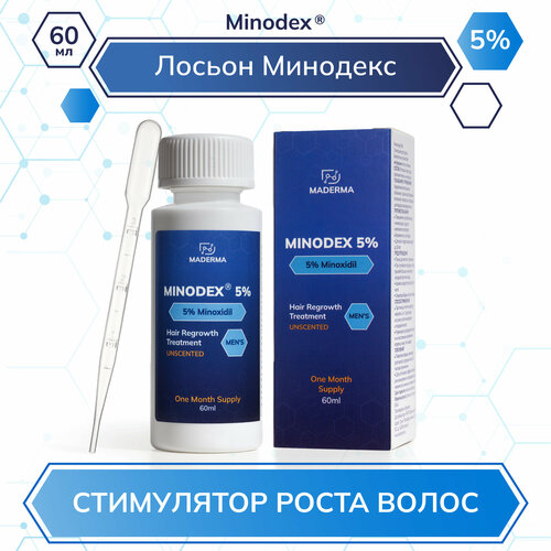 Minodex 5% лосьон сыворотка для роста волос и бороды