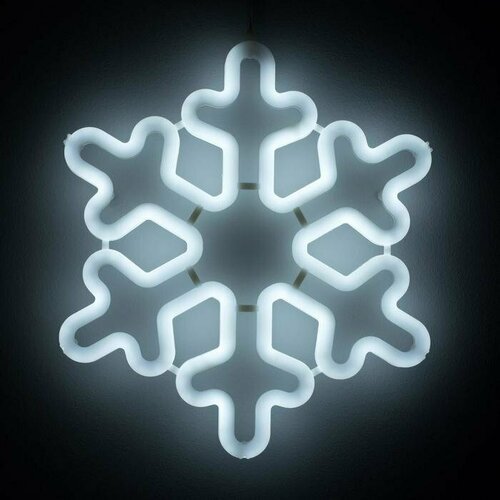 Светодиодная фигура «Снежинка» 30 см, пластик, 220 В, свечение белое (комплект из 2 шт)