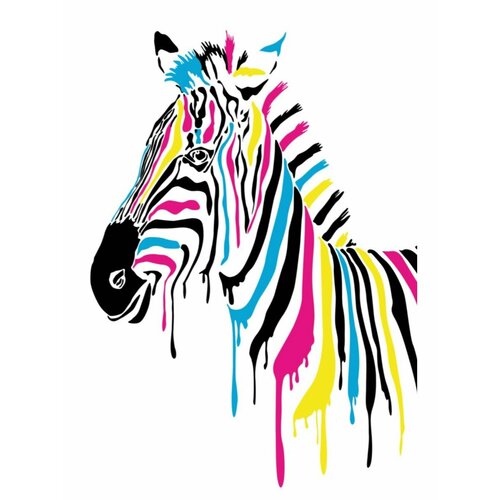 Постер "Цветная зебра"