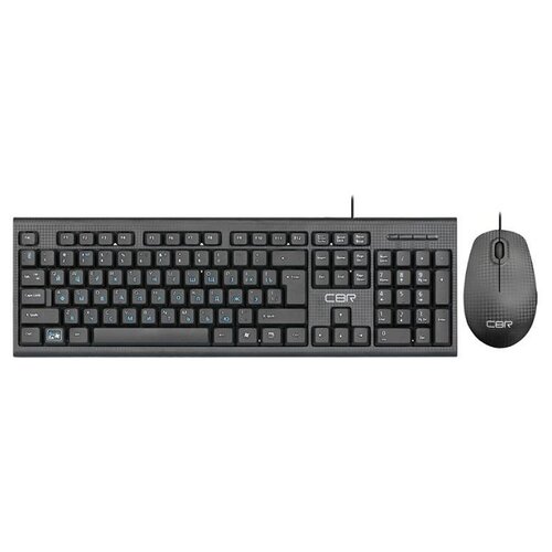Комплект клавиатура + мышь CBR SET 711 Carbon Black USB, carbon, английская/русская