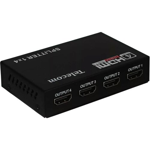 Разветвитель HDMI 1=>4 , каскадируемый , 1.4v+3D Telecom VCOM Разветвитель Telecom HDMI F/4 x HDMI F (TTS5020)