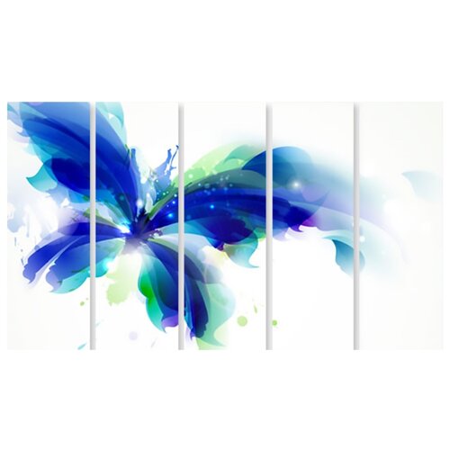Модульная картина на холсте "Полет бабочки" 150x90 см