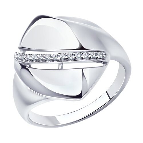 Кольцо Diamant, серебро, 925 проба, фианит, размер 18.5, бесцветный