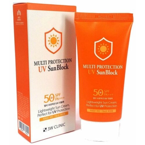 Крем для лица солнцезащитный 3W Clinic Multi Protection UV Sun Block SPF50+, 70 мл