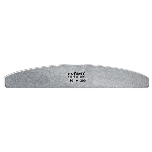 Runail Professional Профессиональная пилка для искусственных ногтей, 180/200 грит, серый