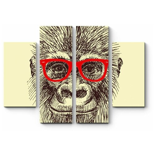 Модульная картина Самая стильная обезьяна 150x113