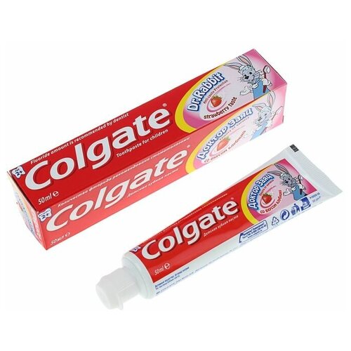 Зубная паста Colgate "Доктор Заяц", со вкусом клубники, 50 мл