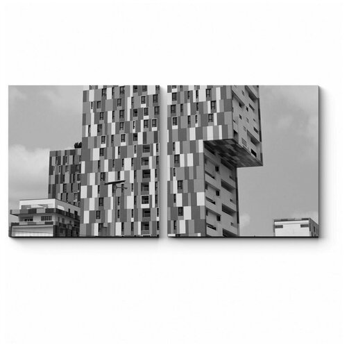 Модульная картина Красивый жилой комплекс Вилладжио100x50